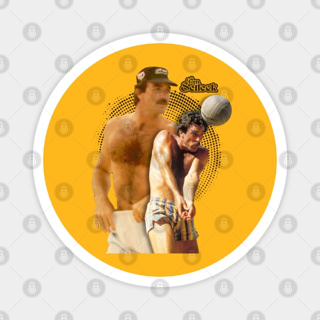 tom selleck volleyball - Vintage - Magnet | TeePublic